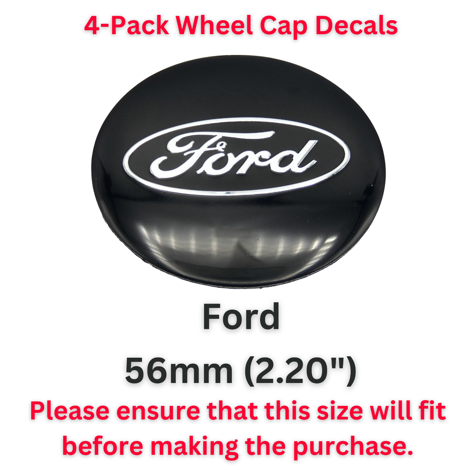 FORD Wheel Center Cap Decal Emblem Stickers – 2.20" (56mm) CHOOSE YOUR ...