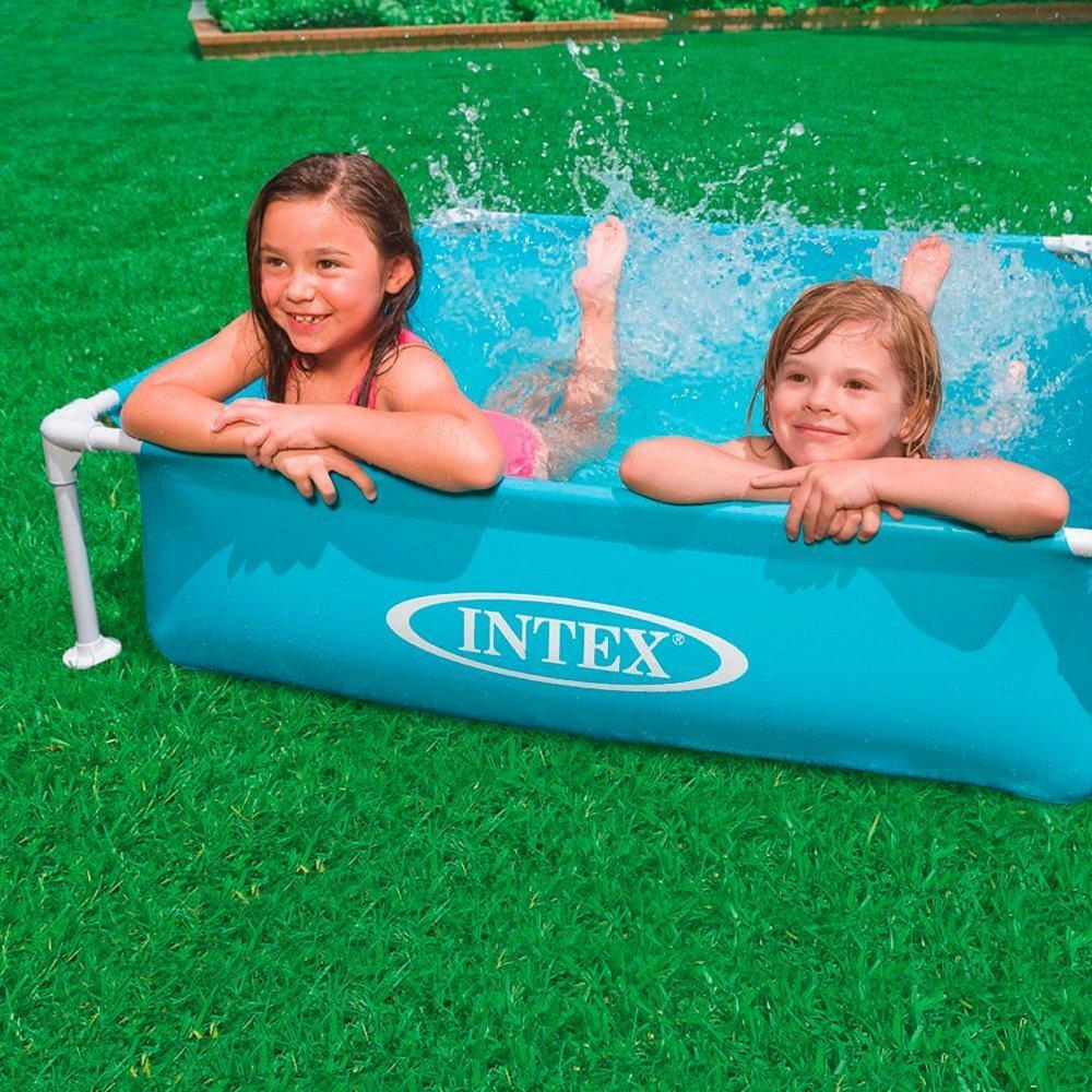 Intex 4'ft Frame Paddling Pool Childrens/Kids Swimming 122x122x30cm ...