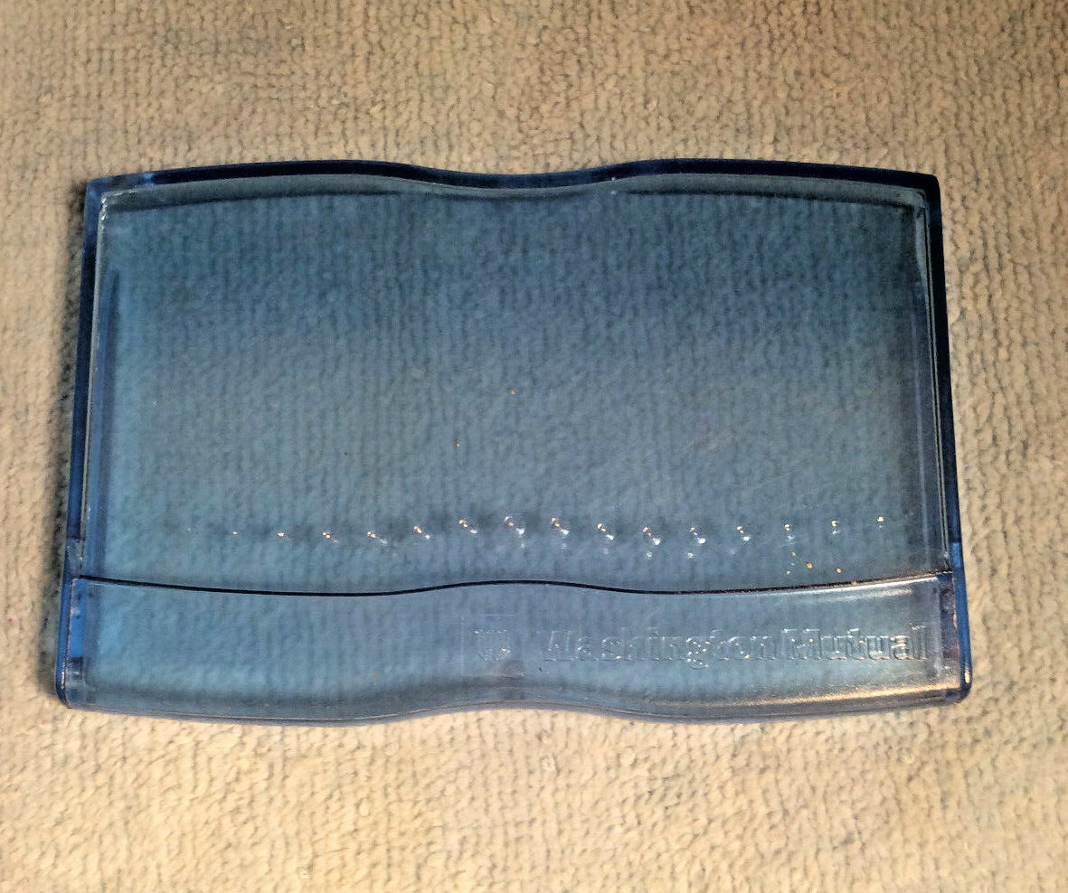 WaMu Washington Mutual Bank - Blue Business Card Holder, circa 1999 | eBay