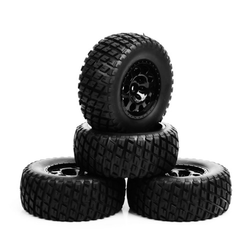 4Pcs 1:10 RC Wheel Short Course Truck Tires&12mm HexFor SLASH Car | eBay