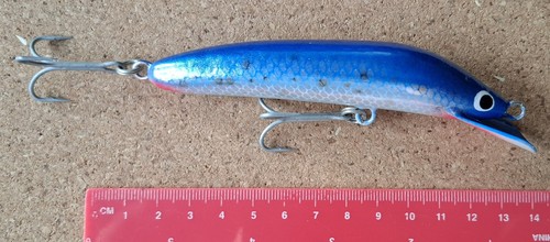 Vintage C Lures Cooktown Tiger Lure 10.5cm blue/silver | eBay Australia