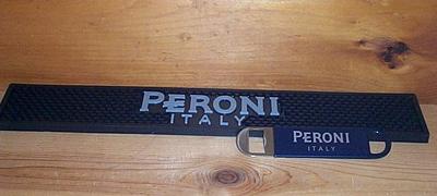 PERONI ITALY BEER BAR RUNNER RAIL MAT COASTER & BOTTLE OPENER NEW | eBay