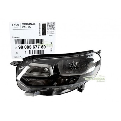 OPTIQUE PROJECTEUR PHARE AVANT GAUCHE PEUGEOT EXPERT 3 III 9808567780 ...