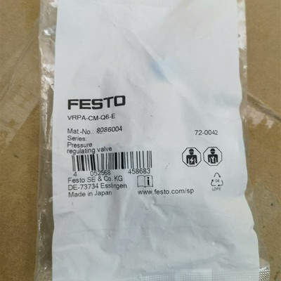 one NEW FESTO VRPA-CM-Q6-E 8086004 pressure reducing valve | eBay