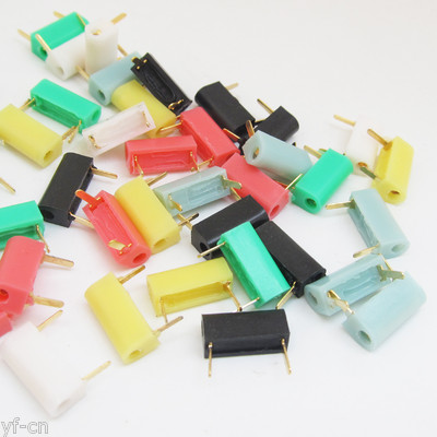 100sets 6 colors Horizontal Straight PCB 2mm Banana Female Jack Test ...
