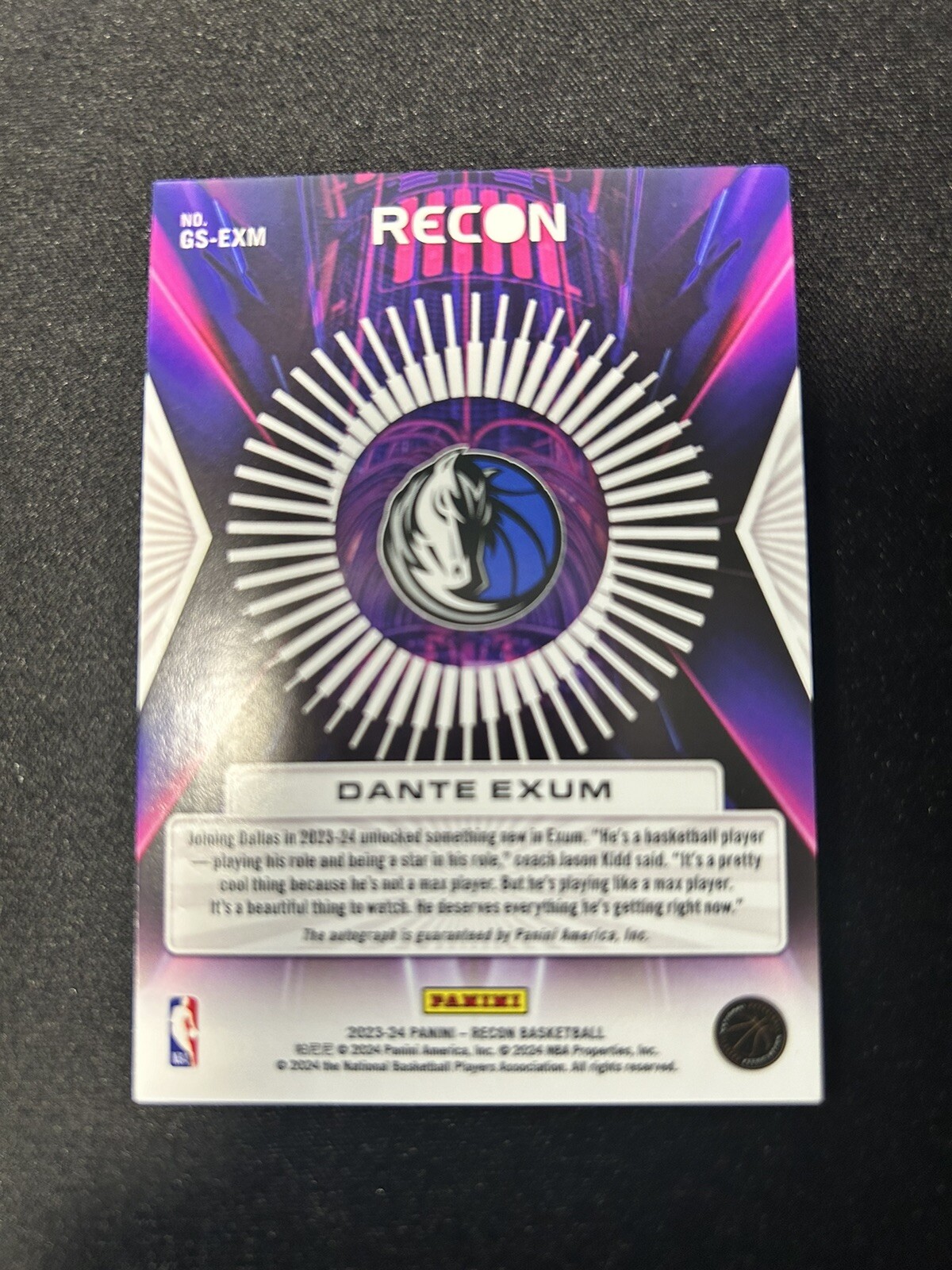 2023-24 Panini Recon Dante Exum Glorified Signatures Effect 4/25 #GS ...