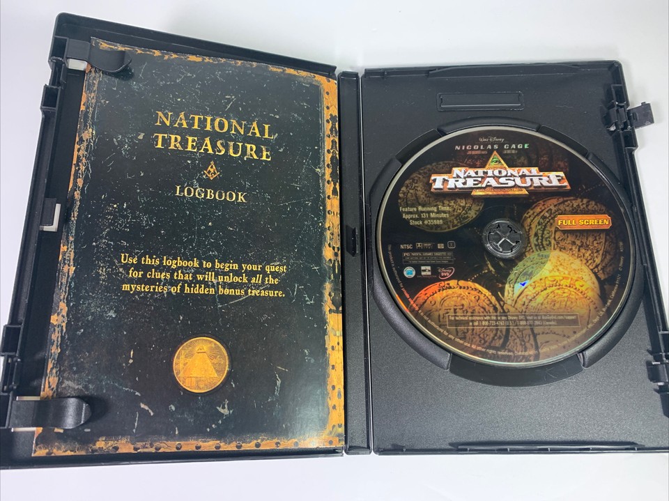 National Treasure (DVD, 2005, Full Frame) Nicolas Cage 786936242911 | eBay