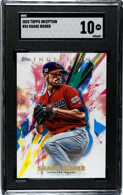 2020 Topps Inception #54 Shane Bieber SGC 10 GEM MINT | eBay