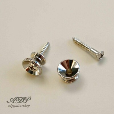 2 Gotho Stratocaster Style Nickel Strap Buttons | eBay