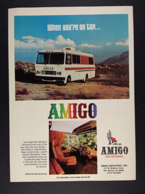 1973 Amigo RV Motorhome vintage print Ad | eBay