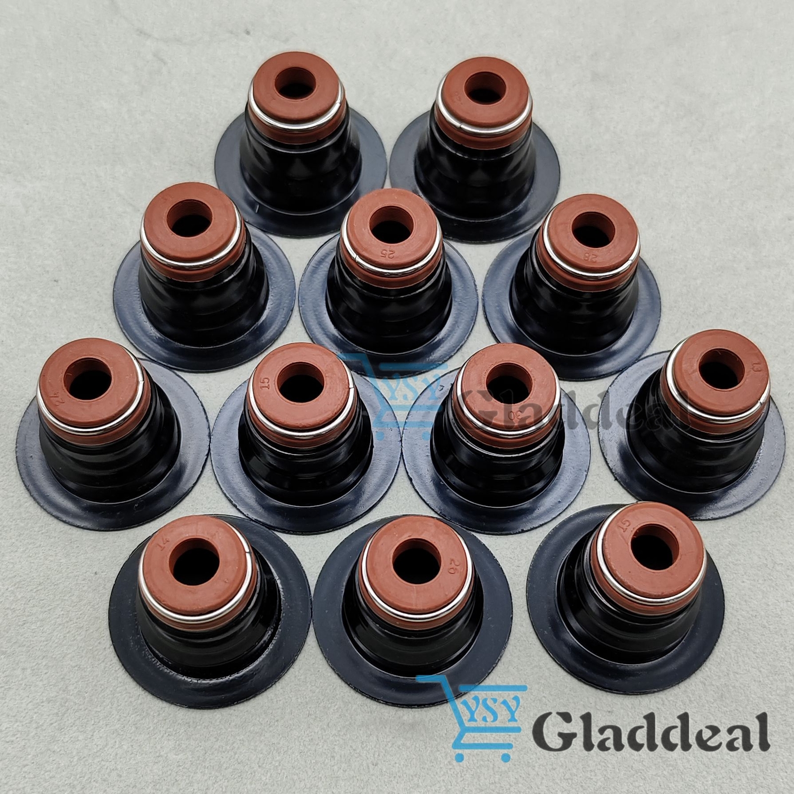Intake & Exhaust Top Hat Valve Stem Seal for Cummins 12V 6B 6BT Set of ...