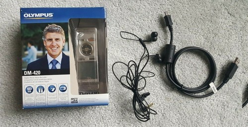 Olympus DM-420 Digital Stereo Voice Recorder Microphone 533 Hours Sony ...