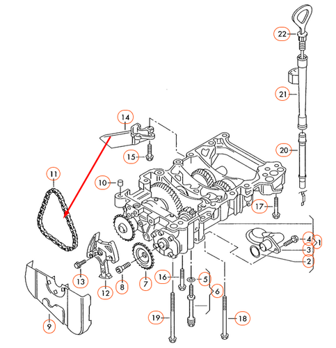 AUDI A1 8X Oil Pump Timing Chain 06F115230 2.0 Petrol NEW GENUINE 2013 ...