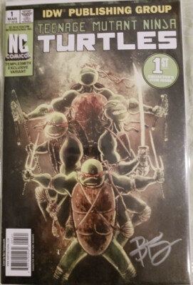SIGNED by BEN TEMPLESMITH! "TEENAGE MUTANT NINJA TURTLES" #1 NC COMICON ...
