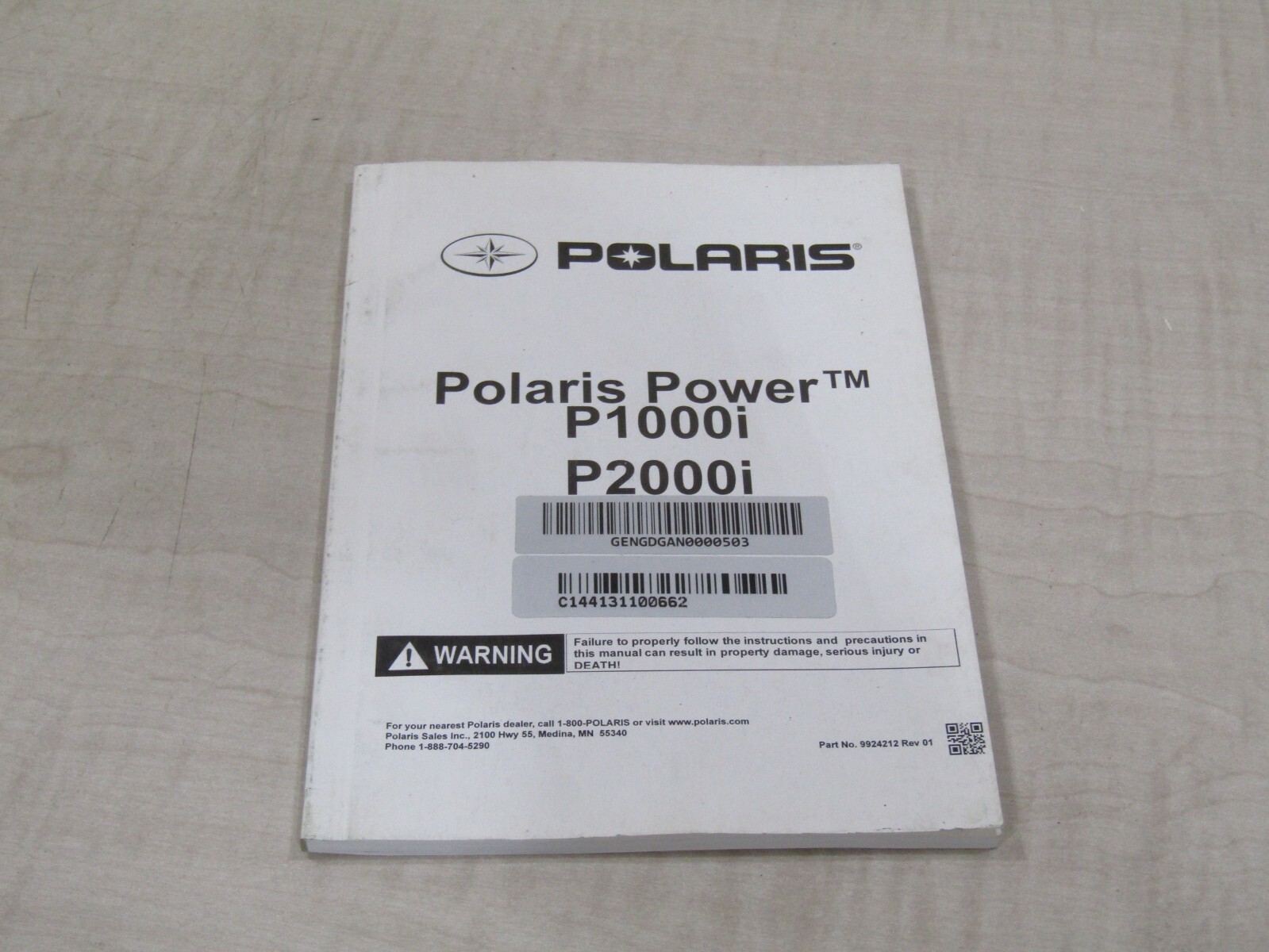 POLARIS POWER P1000I P2000I GENERATOR OWNERS MANUAL ENGLISH & FRENCH | eBay