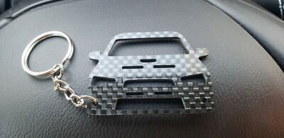 SSCO BLACK CARBON FIBER FRONT FASCIA KEYCHAIN FOR EVO X MR Evolution ...