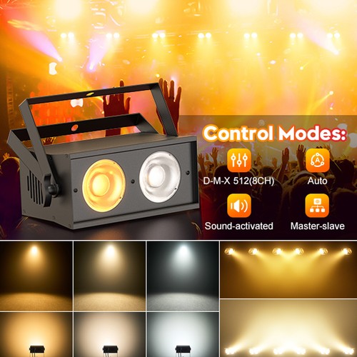 140W COB LED Par Light DMX DJ Audience Blinder Light Warm Cool Nature ...