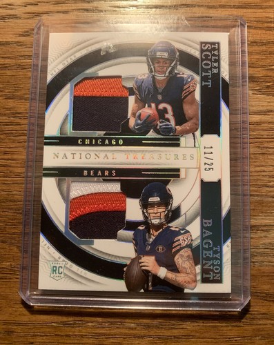 2023 National Treasures Tyler Scott & Tyson Bagent RC Dual Patch RC ...
