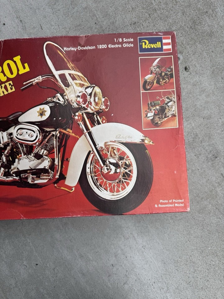Vintage Model Kit Revell 1976 California Highway Patrol Bike Harley ...