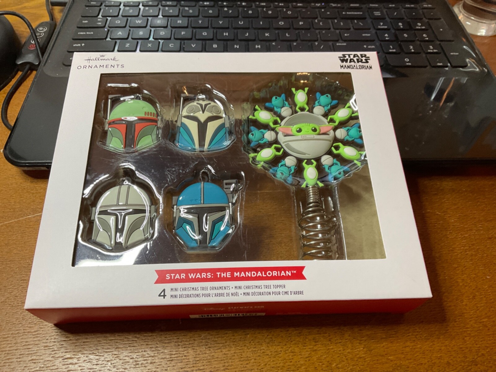 HALLMARK STAR WARS THE MANDALORIAN MINI ORNAMENT SET WITH GROGU TREE ...