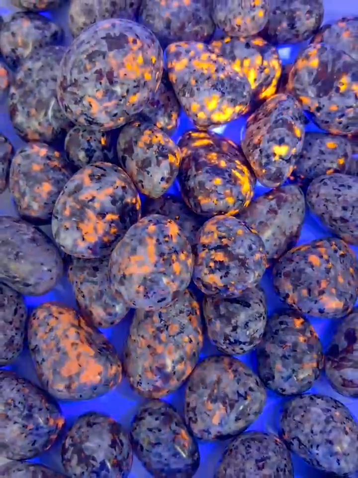 5 PCS Natural Emberlite Tumbled Stone UV Reactive Sodalite Gemstone ...