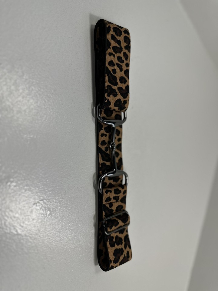 Equestrian Belt Elastic Adjustable Snaffle Bit Belt Cheetah Print Belt ...