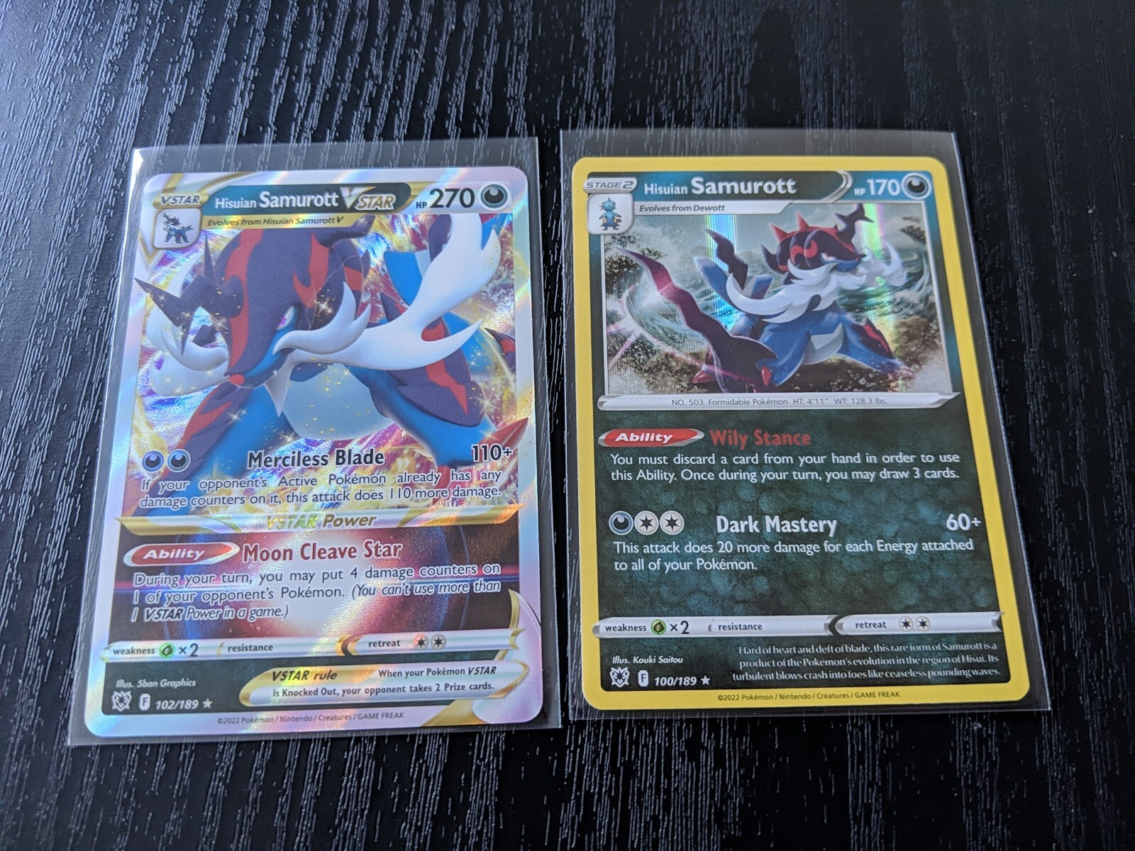 Hisuian Samurott VSTAR Full Art Astral Radiance Pokemon Stage 2 Holo 2x ...