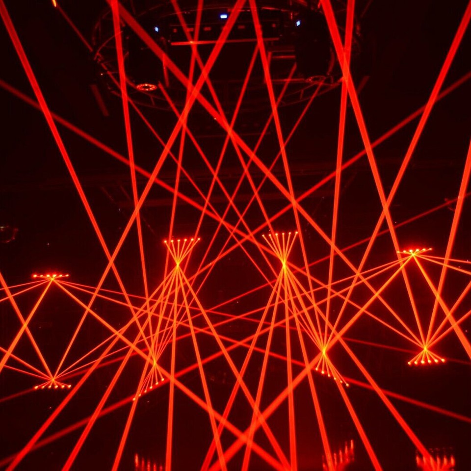 6 Eyes Monster Beam Laser Moving Head Light Red Color DJ Lighting ...