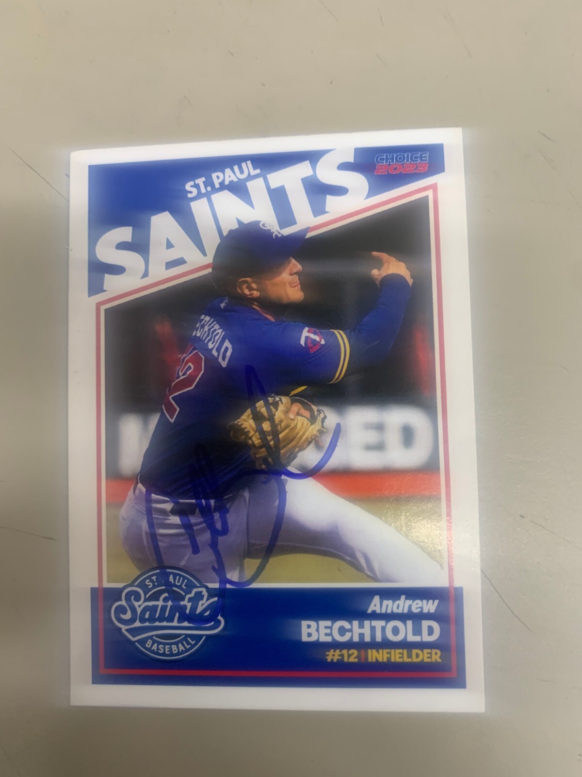 Andrew Bechtold Card 2023 ST Paul Saints Team Card IP Auto | eBay