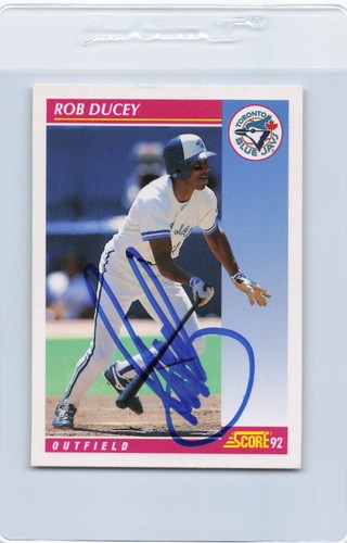 1992 Score #609 Rob Ducey Blue Jays Signed Auto *K273 | eBay