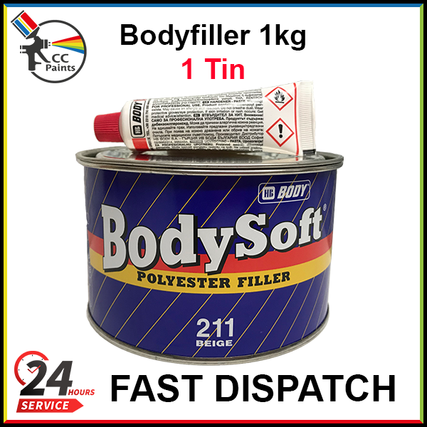 HB Body 211 Bodysoft Polyester 2K Car Body Filler 1kg (FAST DISPATCH ...