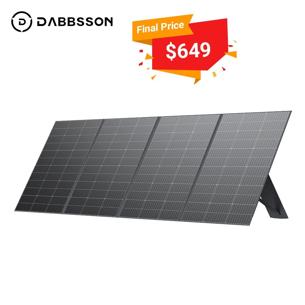Dabbsson 420W Foldable Solar Panel High-Efficient PV for Power Station ...
