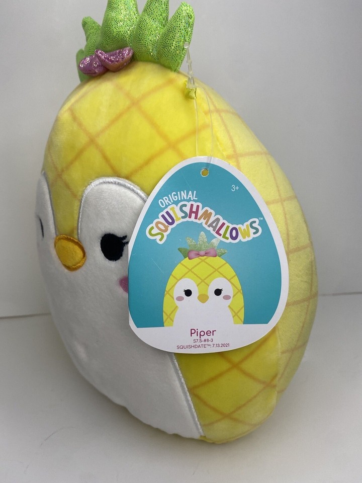 KellyToy Squishmallows 7.5" Piper the Penguin in Pineapple Costume New | eBay
