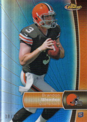 2012 Finest Blue Refractors #102 Brandon Weeden RC Rookie Rare Card /99 ...