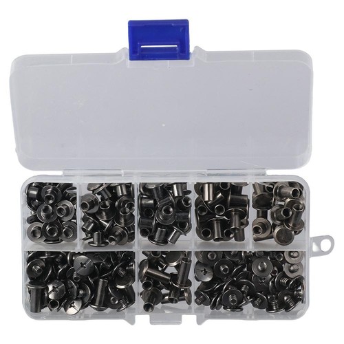 Black Chicago Screws Assorted Size Chicago Binding Screws Leather Craft ...
