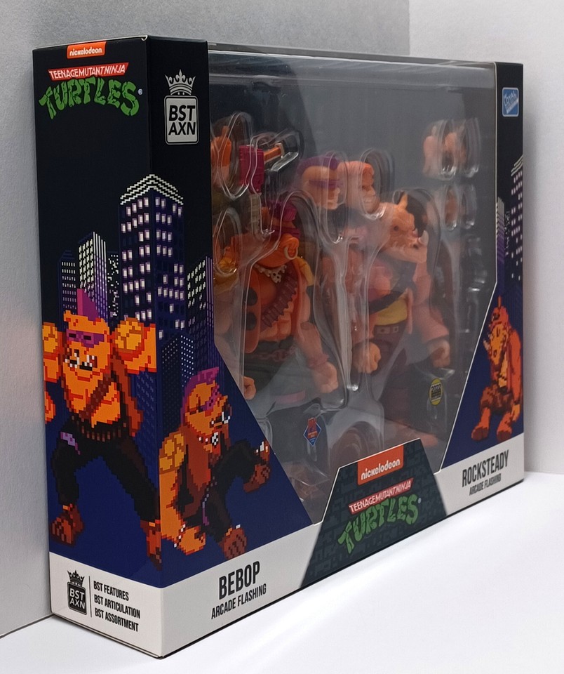Loyal Subjects BST AXN TMNT Bebop and Rocksteady arcade figures 2 pk ...