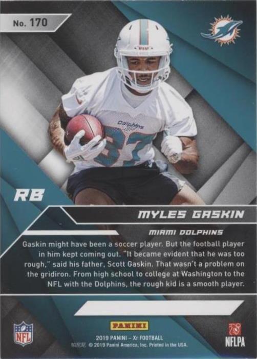 2019 Panini XR Myles Gaskin #170 for sale | eBay