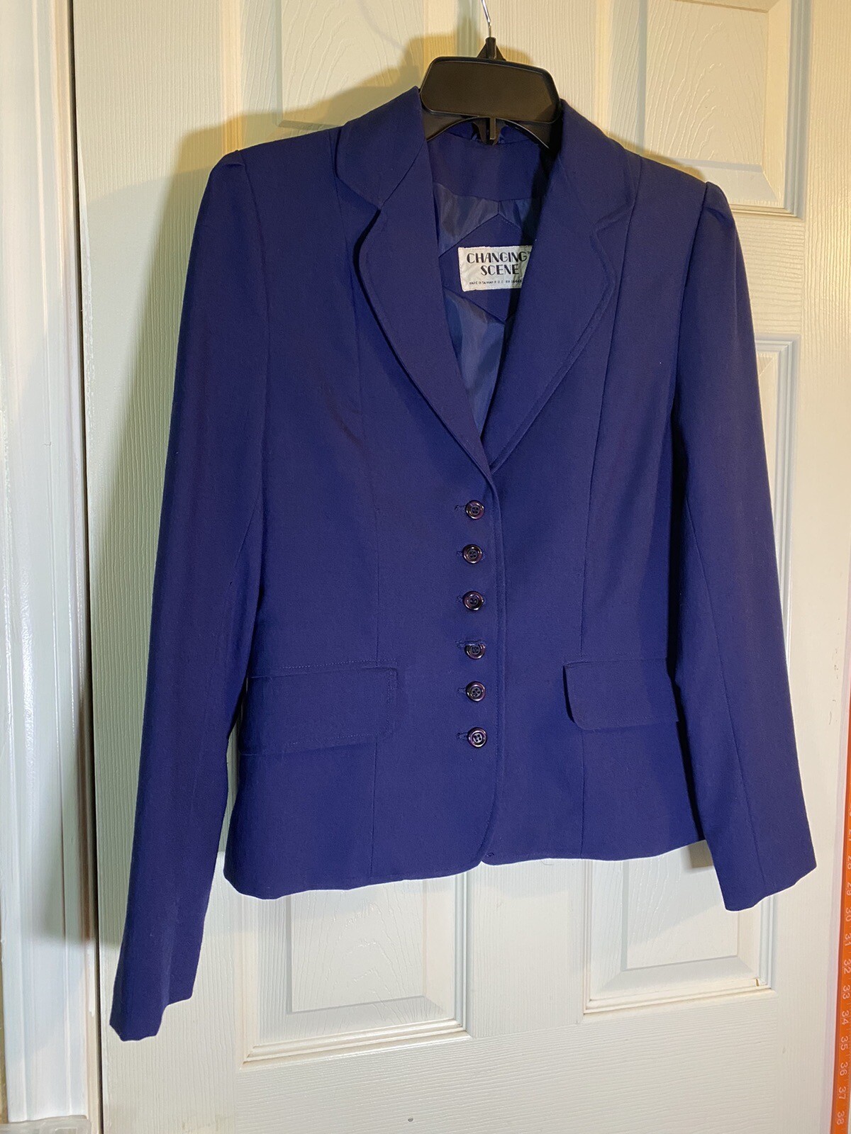 RARE VINTAGE Changing Scene Women 8 Blazer Blue Sport… - Gem