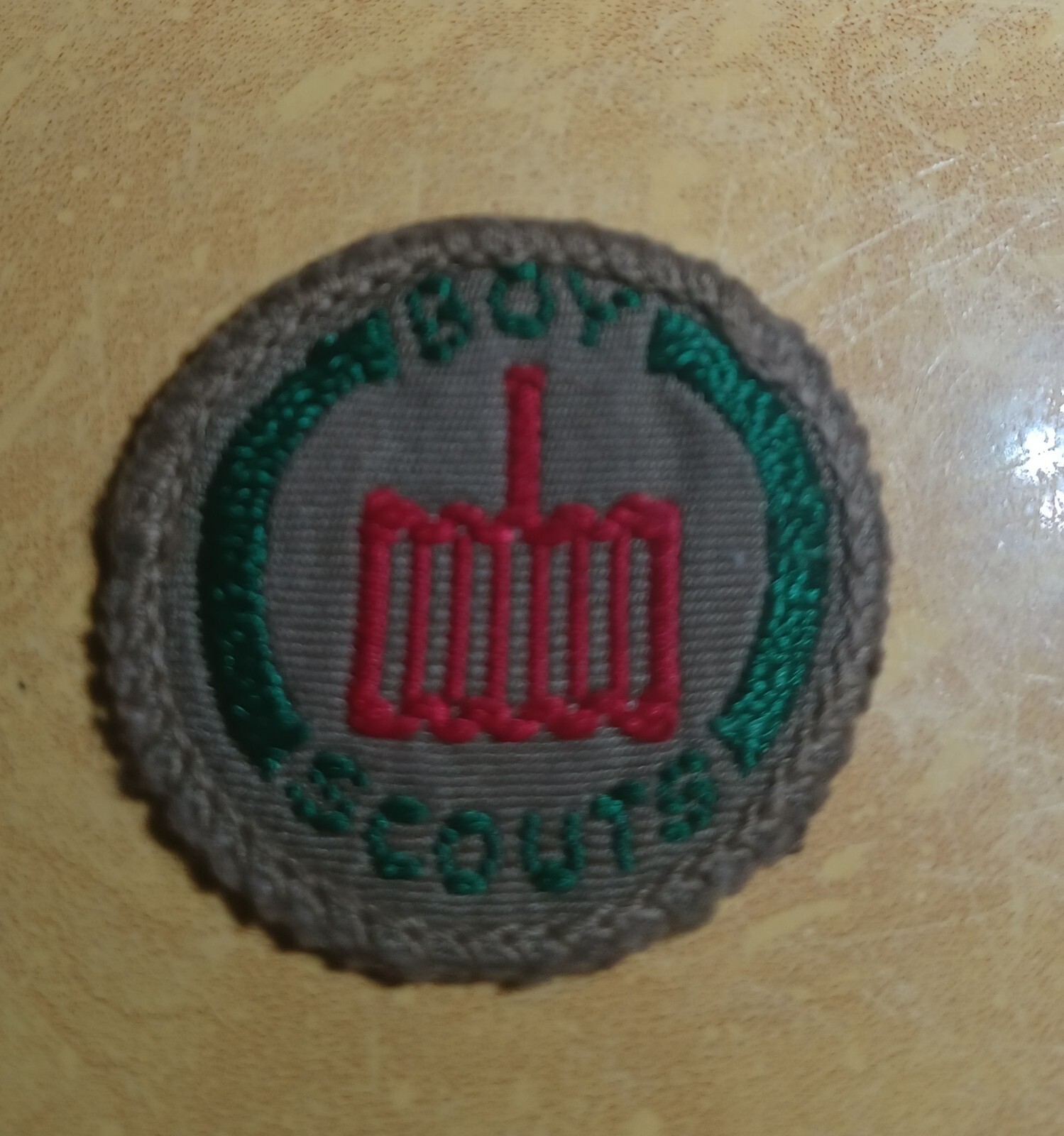 Red Grill Boy Scout Camp Cook Proficiency Badge Brown back Troop Small ...