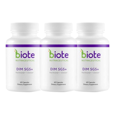 3 Pack Biote Nutraceuticals DIM SGS + - Hormone + Detox (60 Capsules ...