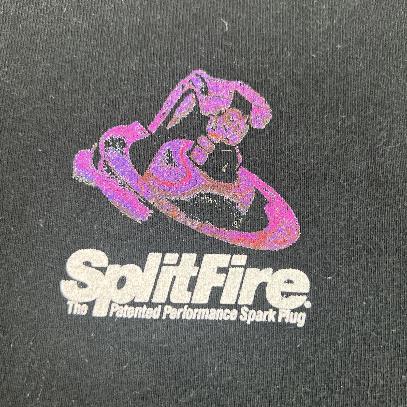 Vintage Split Fire Spark Plugs Logo Men's Sweatshirt … - Gem