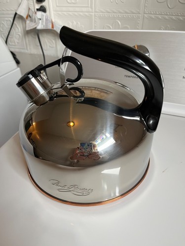 Revere Ware 1801 Whistling Tea Kettle Copper Bottom 2 Quart 1801 B96-C ...