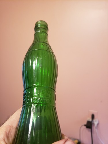 Vintage Vess Dry Emerald Green Art Deco Soda Bottle | eBay