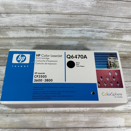 Genuine HP Q6470A Laser Toner Print Cartridge Black 501A - New Sealed ...