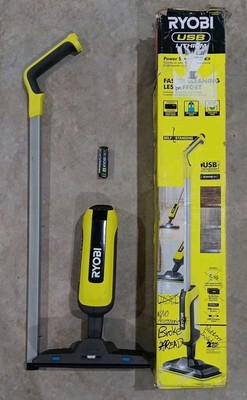 BROKEN Ryobi USB Cordless Agitating Spray Mop Kit w/ Battery - No ...