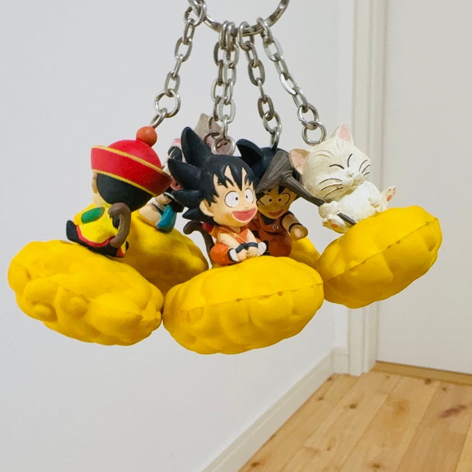 Rare Dragon Ball Z Soft Flying Nimbus Cloud Keychain Figure Set of 5 ...