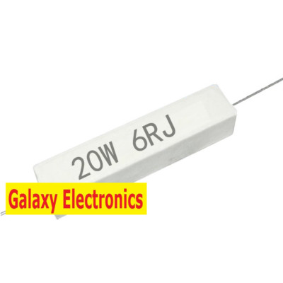 5pcs Brand New 20w 6 ohm 6RJ Cement Resistor Flame Resistance | eBay