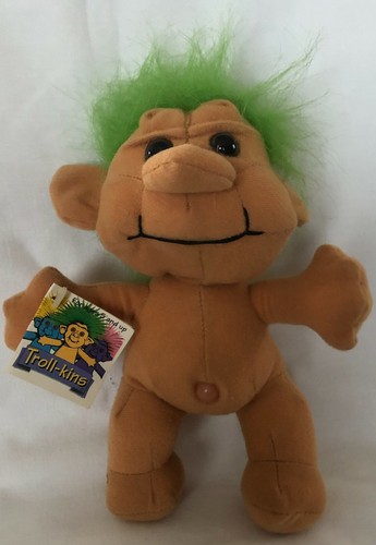 Trollkins Plush Doll Troll Kins Green 1991 Acme 9" | eBay