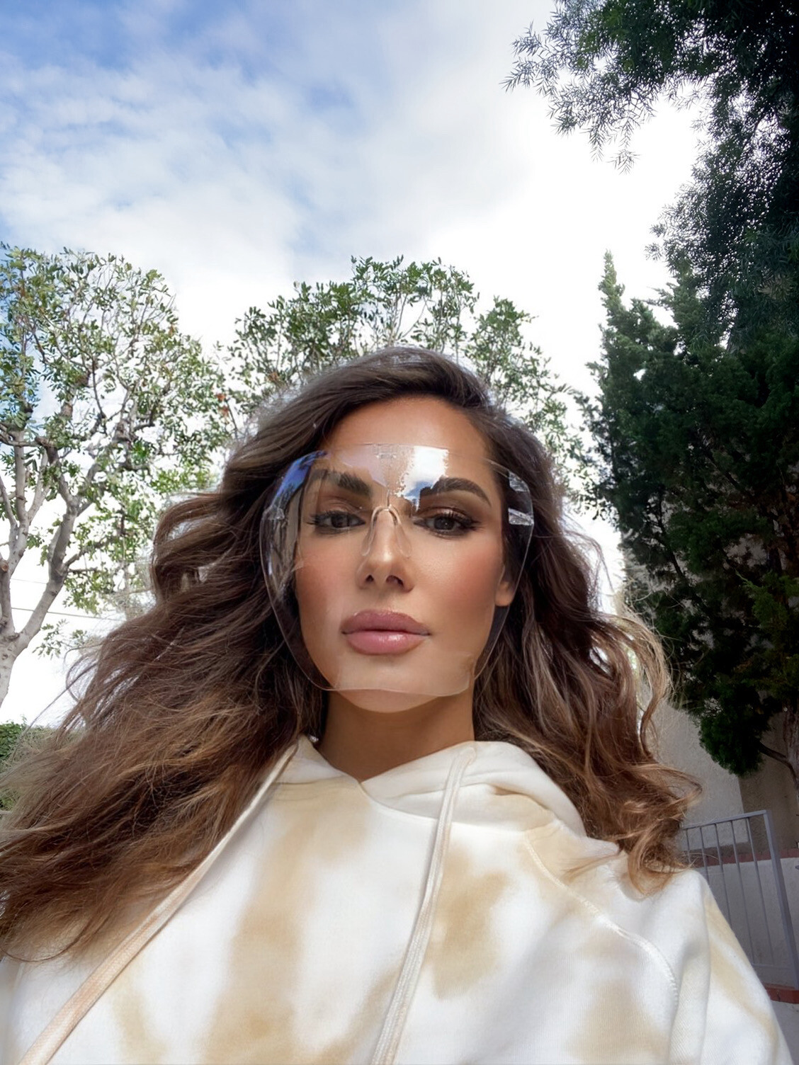 OVERSIZED Huge Big MASK SHIELD FULL FACE Large GRADIENT Sunglasses ...