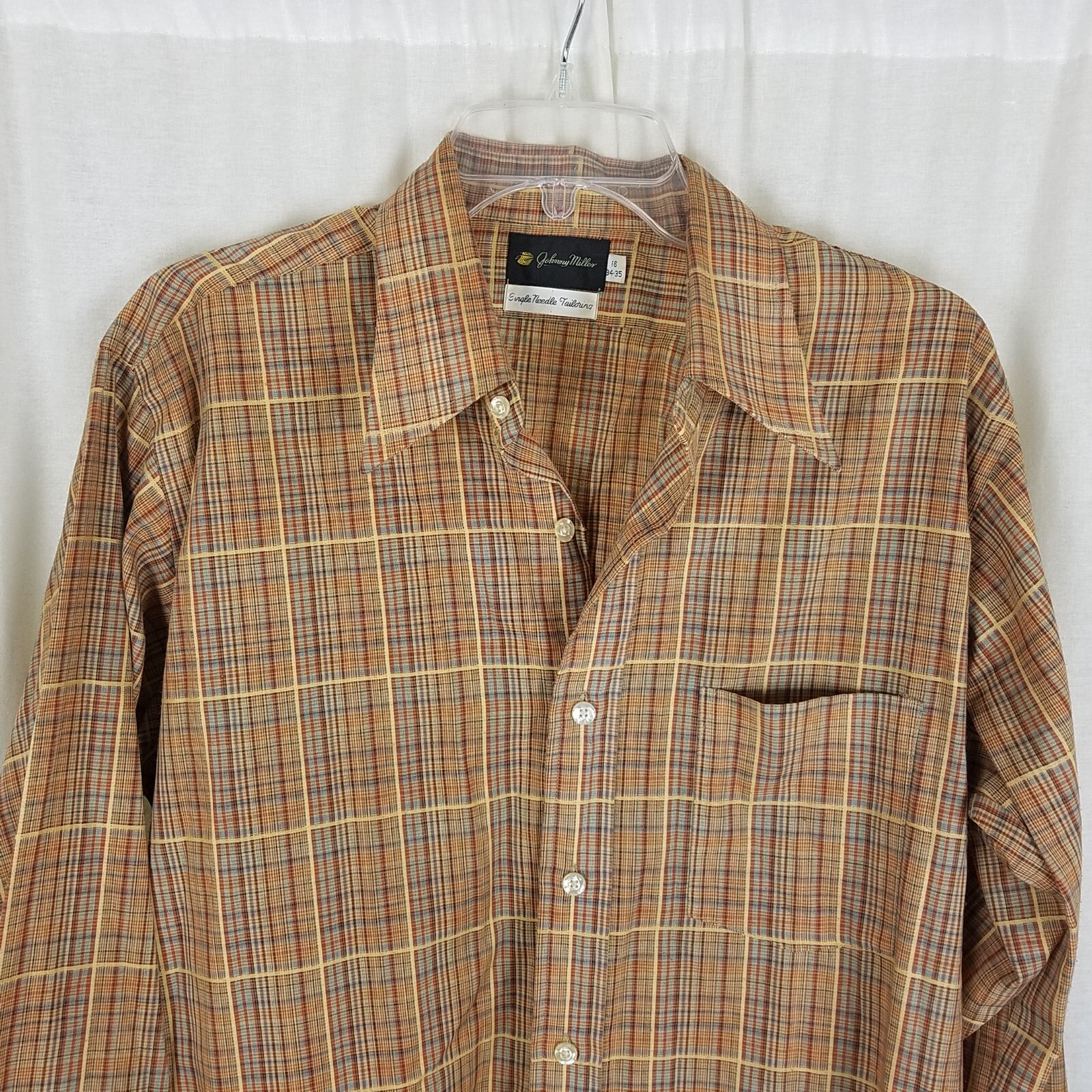 Vintage Johnny Miller Single Needle Tailoring Plaid S… - Gem